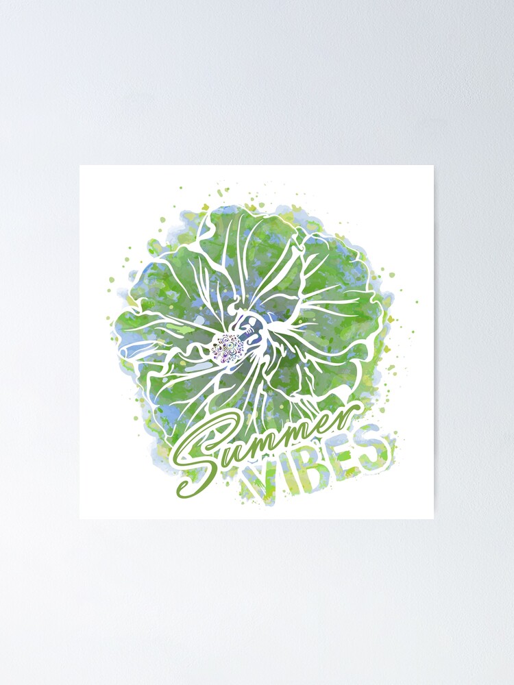 Póster «Summer Vibes - Paleta de colores verdes de verano» de ...