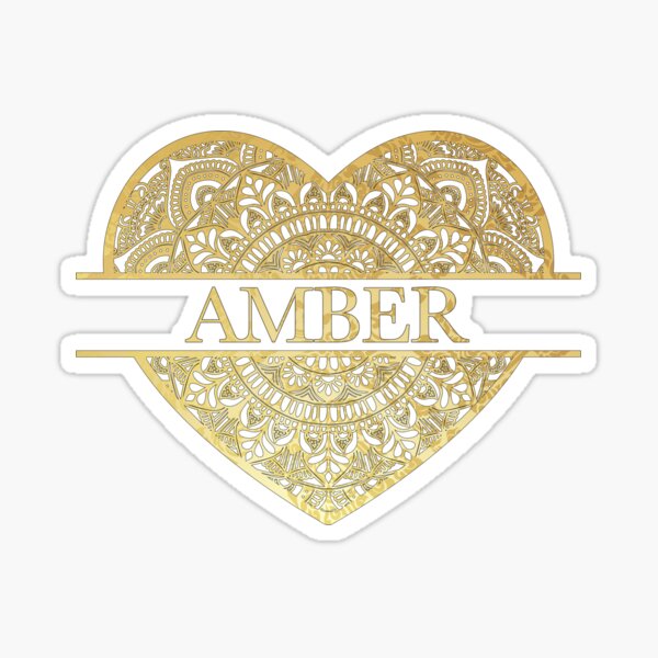 Amber Name Stickers | Redbubble