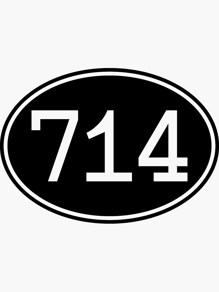 "Area Code 714" Sticker for Sale by smashtransit | Redbubble