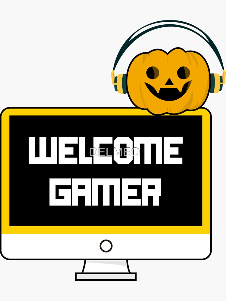 "Welcome Gamers" Sticker for Sale by DELMEO | Redbubble