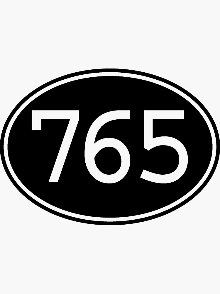 "Area Code 765 Indiana" Sticker for Sale by smashtransit | Redbubble