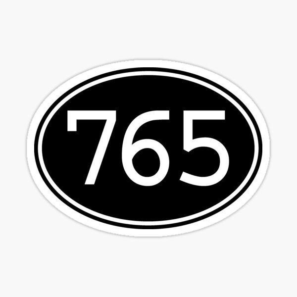 "Area Code 765 Indiana" Sticker for Sale by smashtransit | Redbubble
