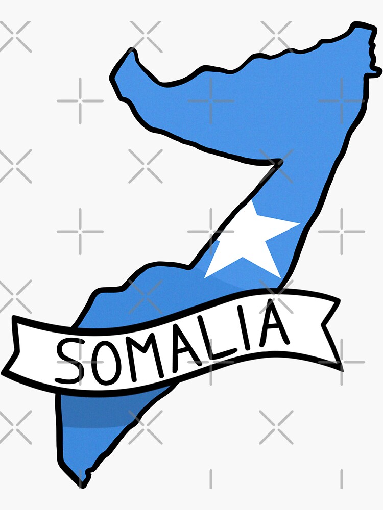 "Somalia Flag Map Sticker" Sticker for Sale by Drawingvild | Redbubble