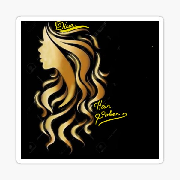 "hair logo" Sticker for Sale by crazychocogirl | Redbubble