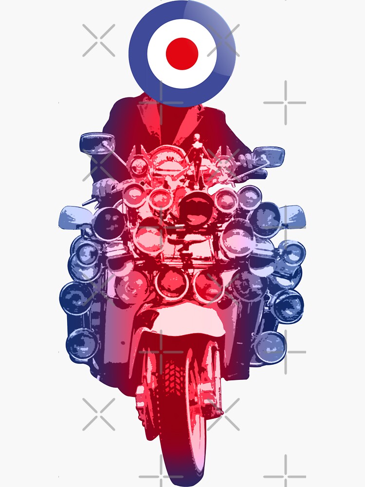 "Mod Head Gradient Version" Sticker by chilangopride | Redbubble