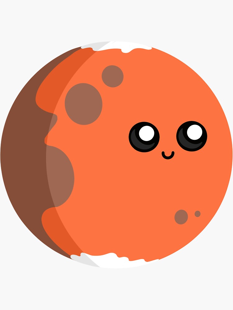 "Happy Mars" Sticker for Sale by SamOhanaArt | Redbubble
