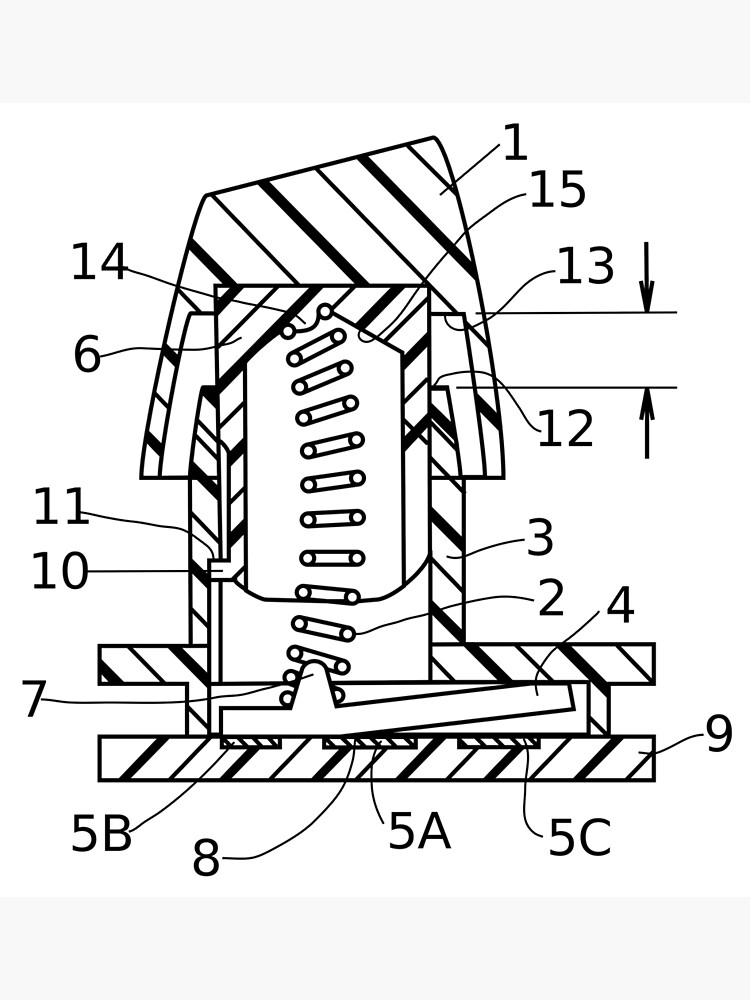 "IBM Buckling Spring Model F M Keyboard" Art Print by Okroshka | Redbubble