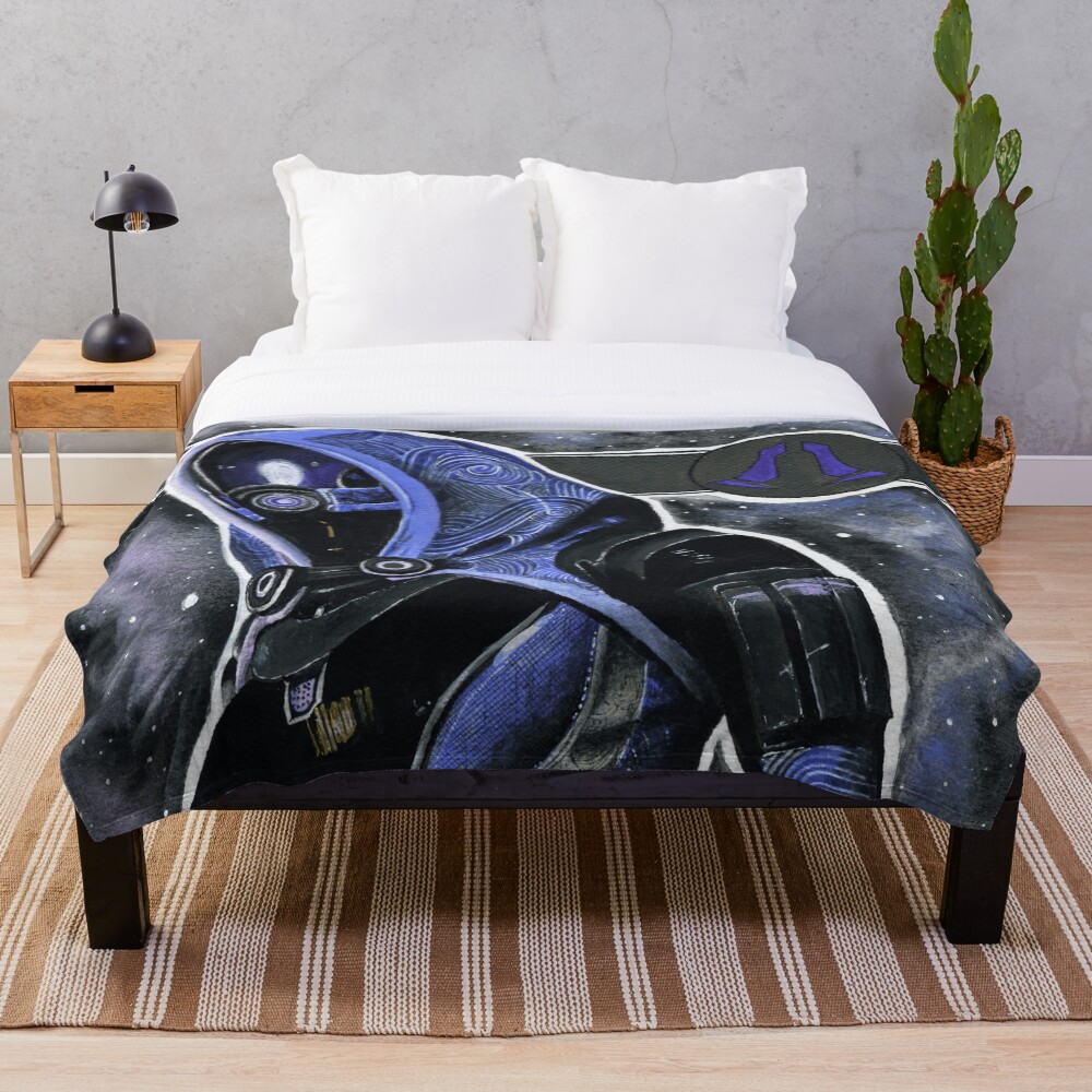 Mass Effect Tali Zorah Throw Blanket For Sale By Amduscia Redbubble