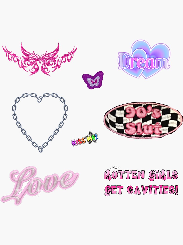 "y2k sticker pack " Sticker by yuekiro | Redbubble