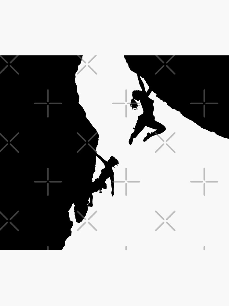 "women rock climbing" Sticker by mindgoop | Redbubble