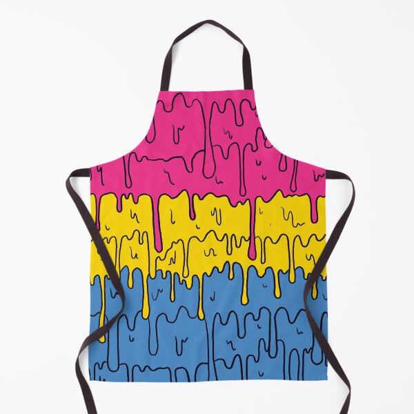 Pastel Kawaii Melting Pansexual Pride LGBTQ Design Kitchen Apron