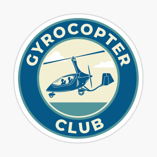 "Gyrocopter Club - Badge - Ultralight" Sticker for Sale by mongolife ...