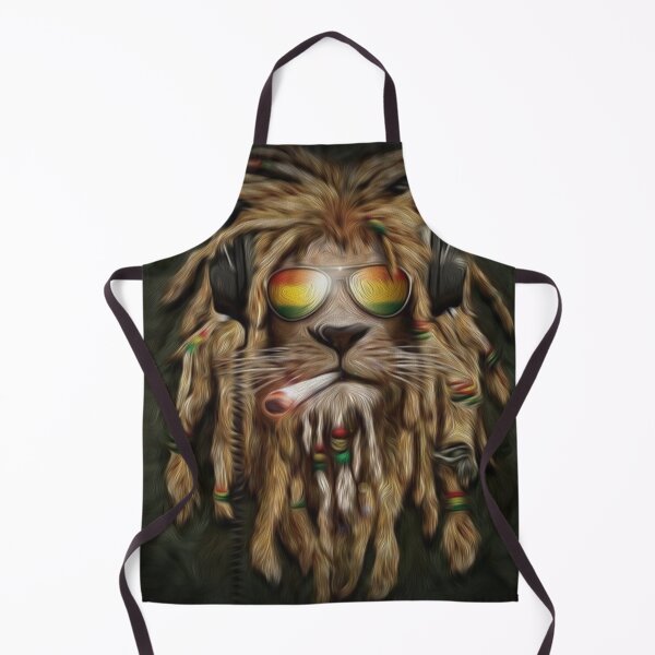 "RASTA LION" Apron for Sale by johnnyssandart | Redbubble