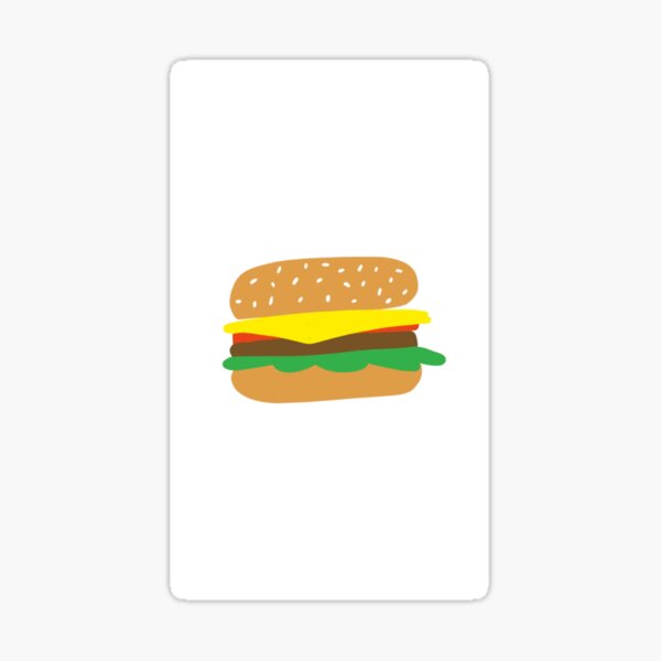 "Cute burger " Sticker for Sale by Katiewilton | Redbubble