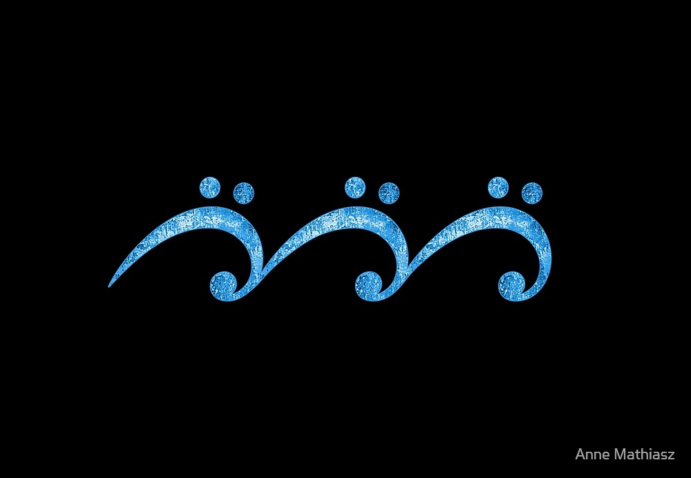 "Bass Clef, Wave, Music, Surf, Party, Dance, Trance" by Anne Mathiasz ...