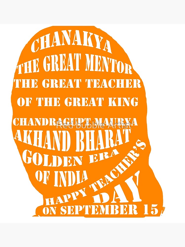 "Chanakya Typography" Poster by Nandika-Dutt | Redbubble