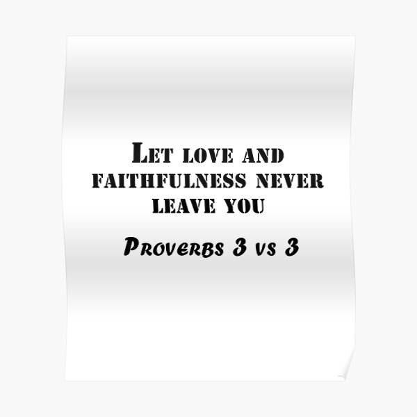 "Proverbs 3 vs 3" Poster for Sale by mabhanzi | Redbubble