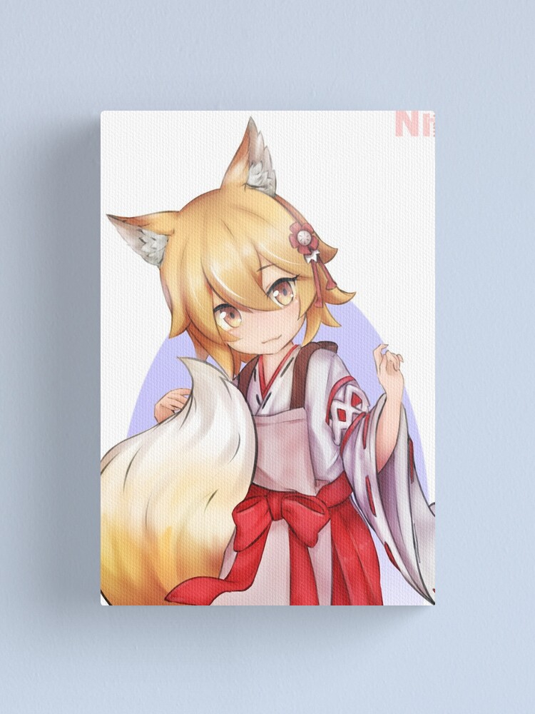 "The Helpful Fox Senko-san" Canvas Print by NIHLAWAKODE | Redbubble