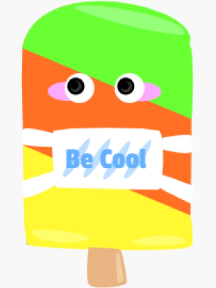 "Kawaii Popsicle with Face Mask" Sticker for Sale by KacyCupcake ...
