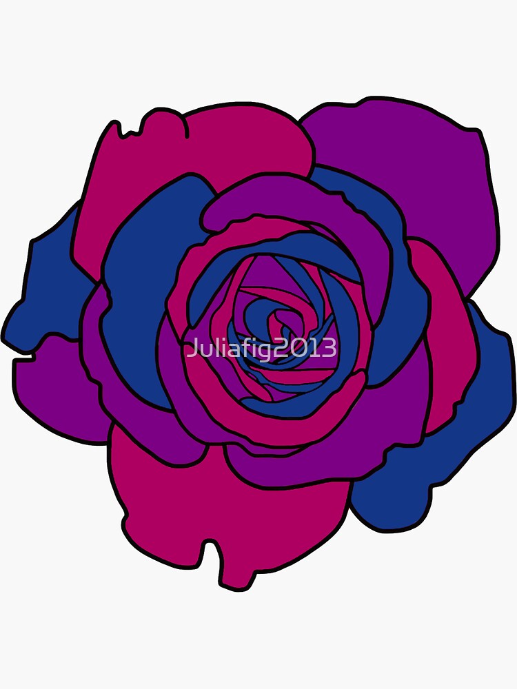 "Bisexual Pride Flag Rose" Sticker for Sale by Juliafig2013 | Redbubble