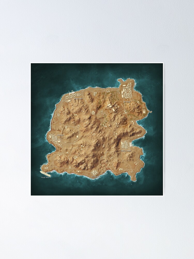 "PUBG Karakin Map 10k" Poster for Sale by TemporaryArt | Redbubble