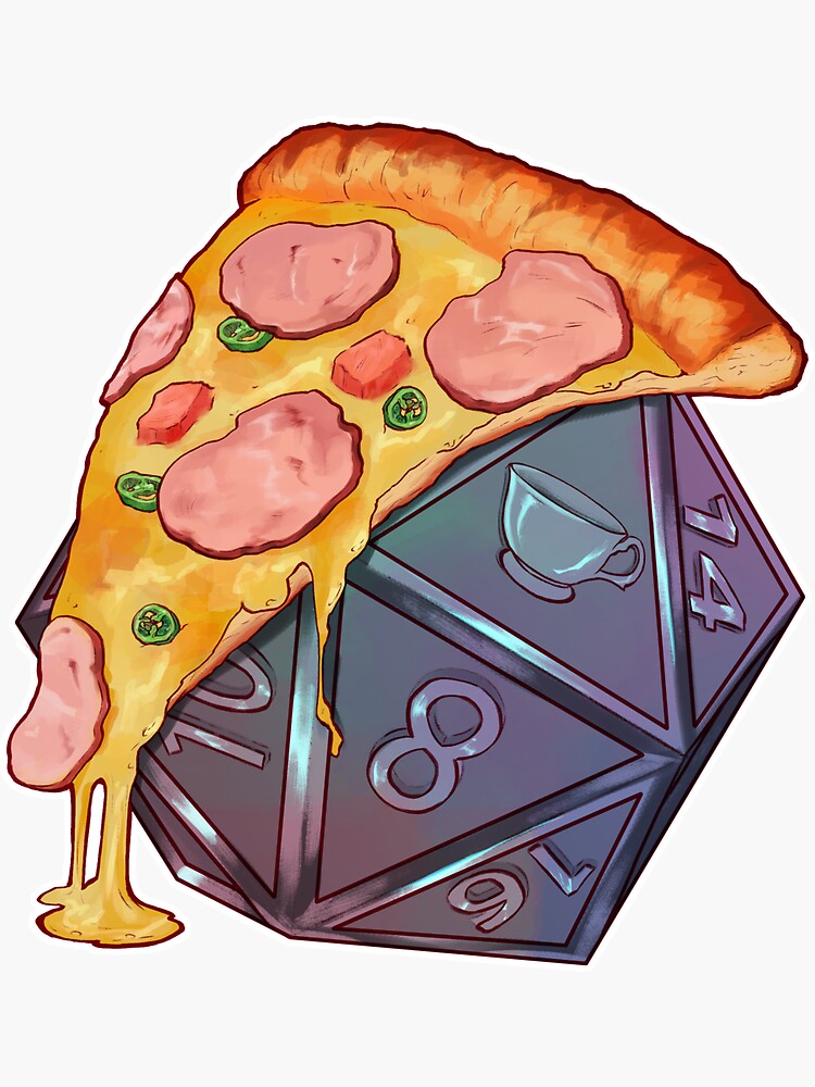 "Snacks & Dragons" Sticker by Jeduwin | Redbubble