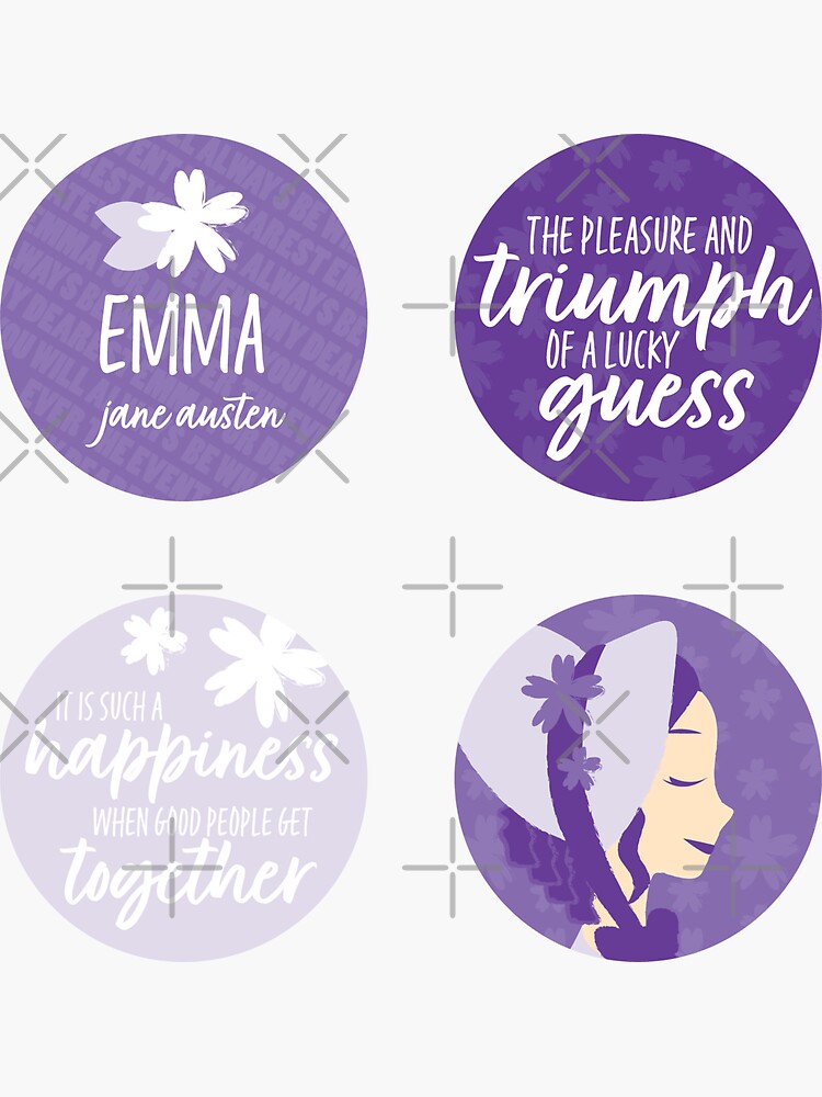 "Jane Austen - Emma Quotes" Sticker by deannabohae | Redbubble