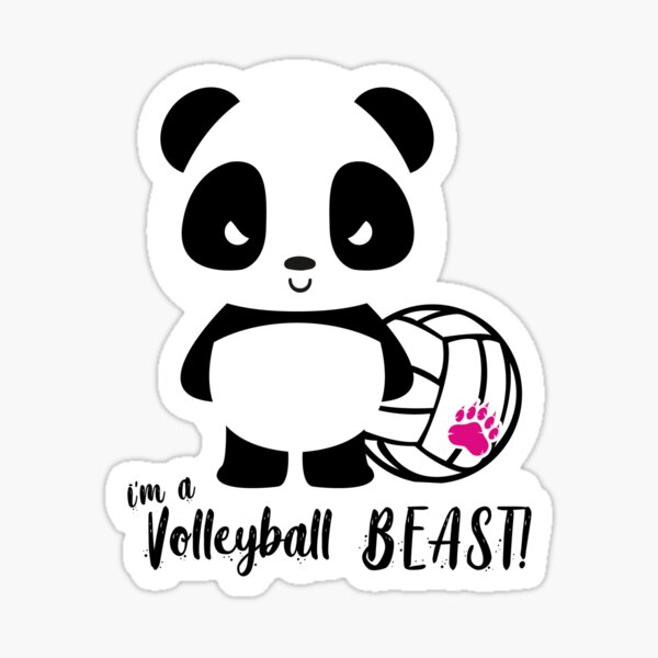 "Volleyball Panda" Sticker by victorysports | Redbubble