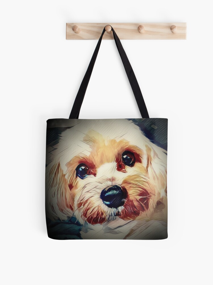 "Copper the Havapoo Dog Art" Tote Bag for Sale by Karen Dayton | Redbubble
