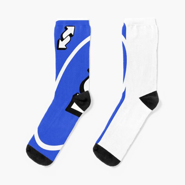 "Blue uno reverse card" Socks for Sale by Methodform | Redbubble