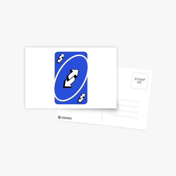 "Blue uno reverse card" Postcard for Sale by Methodform | Redbubble