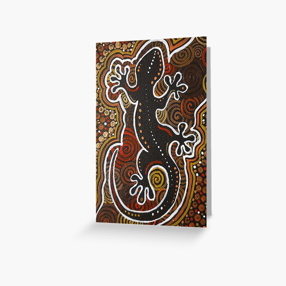 "Goanna Lizard Aboriginal Totem" Greeting Card by TSpiritArtist | Redbubble