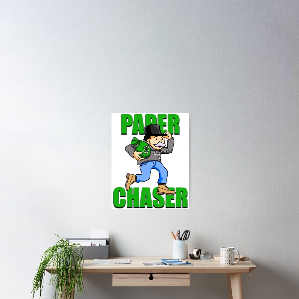 "Paper Chaser Monopoly Man" Poster by DiasporaWear | Redbubble
