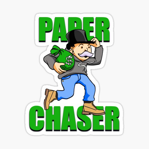 "Paper Chaser Monopoly Man" Sticker for Sale by DiasporaWear | Redbubble