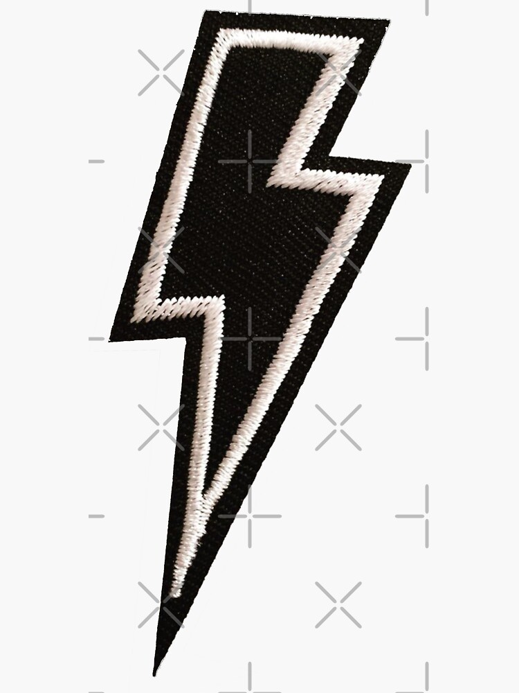 "Black Lightning Sticker" Sticker for Sale by designolo | Redbubble