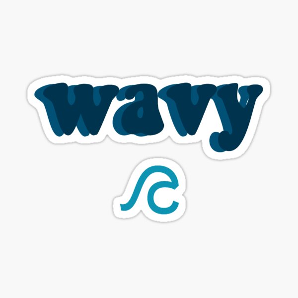 "wavy" Sticker for Sale by jemma-m | Redbubble