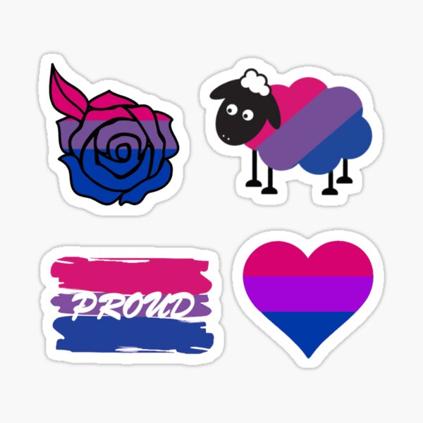 "BISEXUAL STICKER PACK" Sticker by Nivi05 | Redbubble