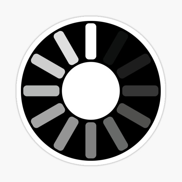 "Loading... (Black Background)" Sticker for Sale by artboy213 | Redbubble