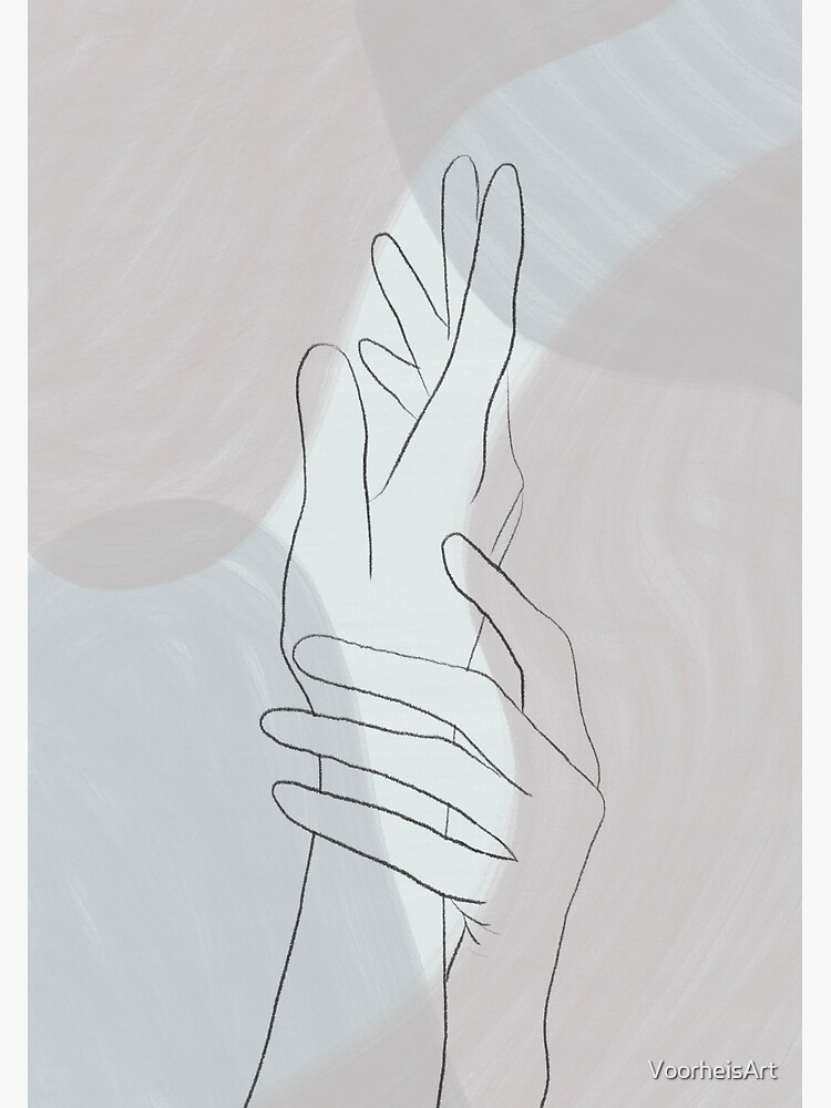 "Minimalist Hand line drawing" Art Print by VoorheisArt | Redbubble