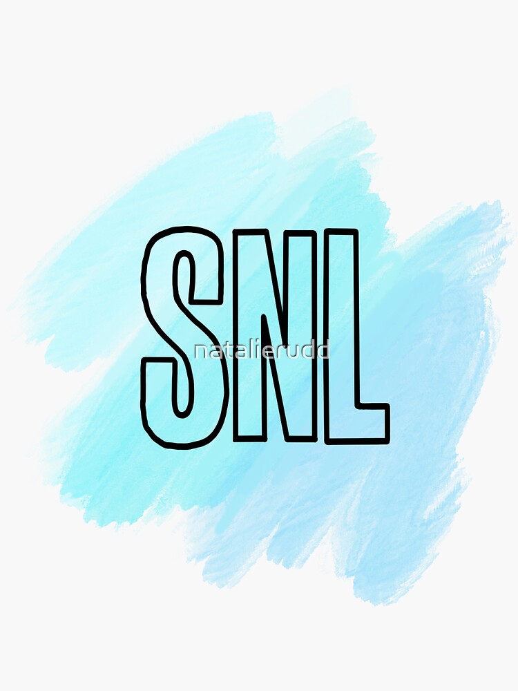 "SNL Watercolor (Blue)" Sticker for Sale by natalierudd | Redbubble