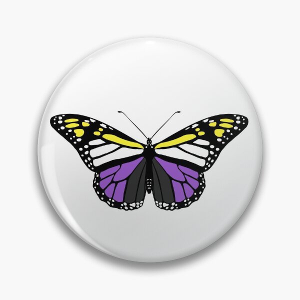 "Pride Butterfly - Non Binary (Alternate Version)" Pin for Sale by ...