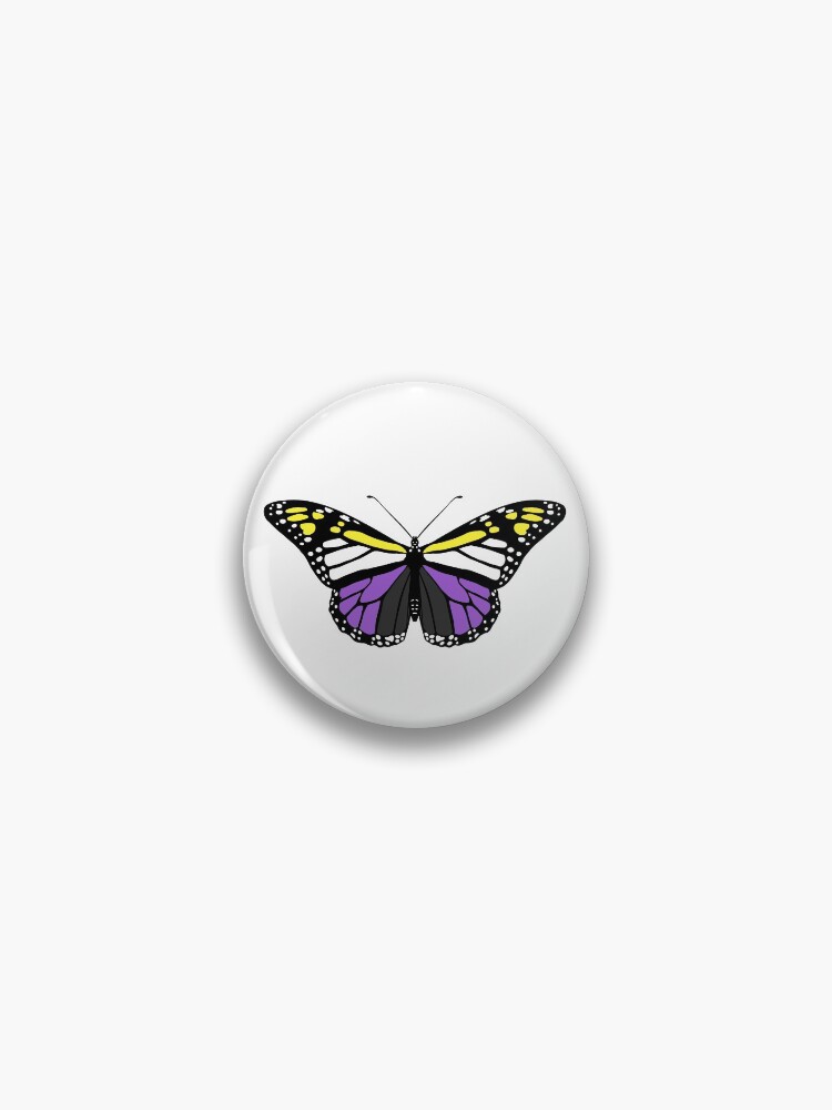 "Pride Butterfly - Non Binary (Alternate Version)" Pin for Sale by ...