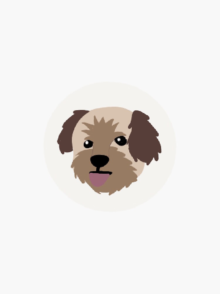 "fluffy dog" Sticker by wendyw000 | Redbubble