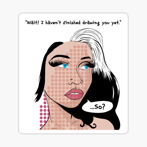 "Comic celeb" Sticker for Sale by Atieanna | Redbubble