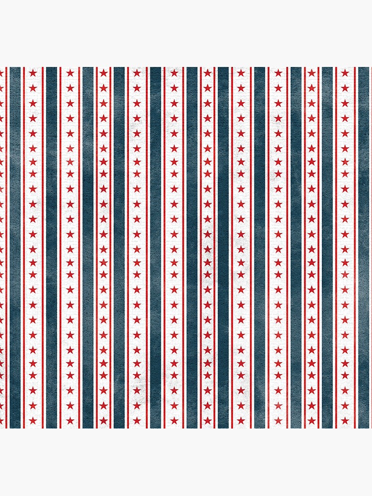 "Patriotic Stars and Stripes Red White and Blue" Sticker for Sale by ...