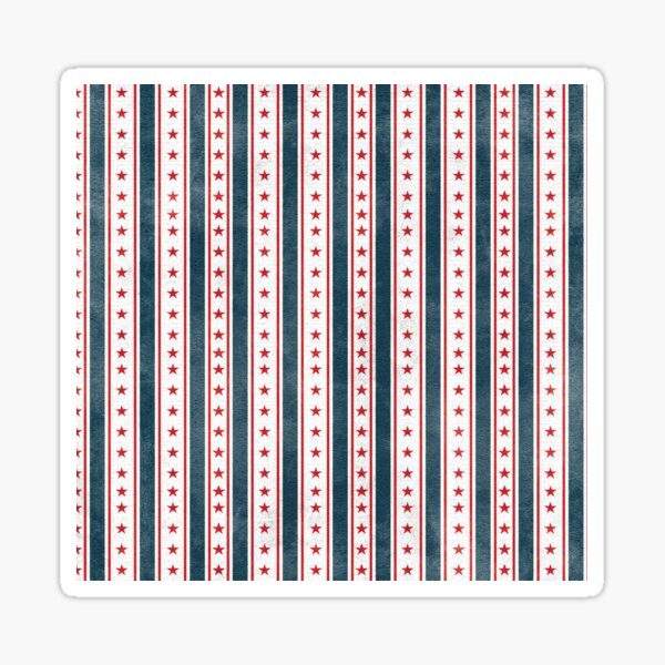 "Patriotic Stars and Stripes Red White and Blue" Sticker for Sale by ...