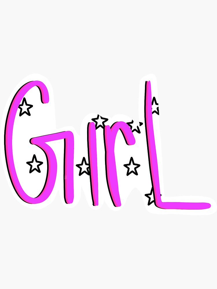 "Girl Word Art" Sticker for Sale by Milliemondays | Redbubble