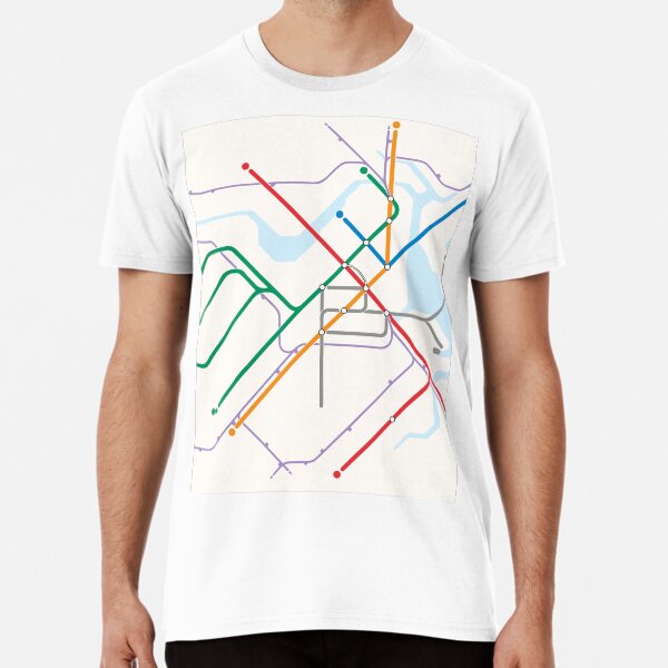 "Simple Boston T MBTA transit map" T-shirt for Sale by fmslax98 ...