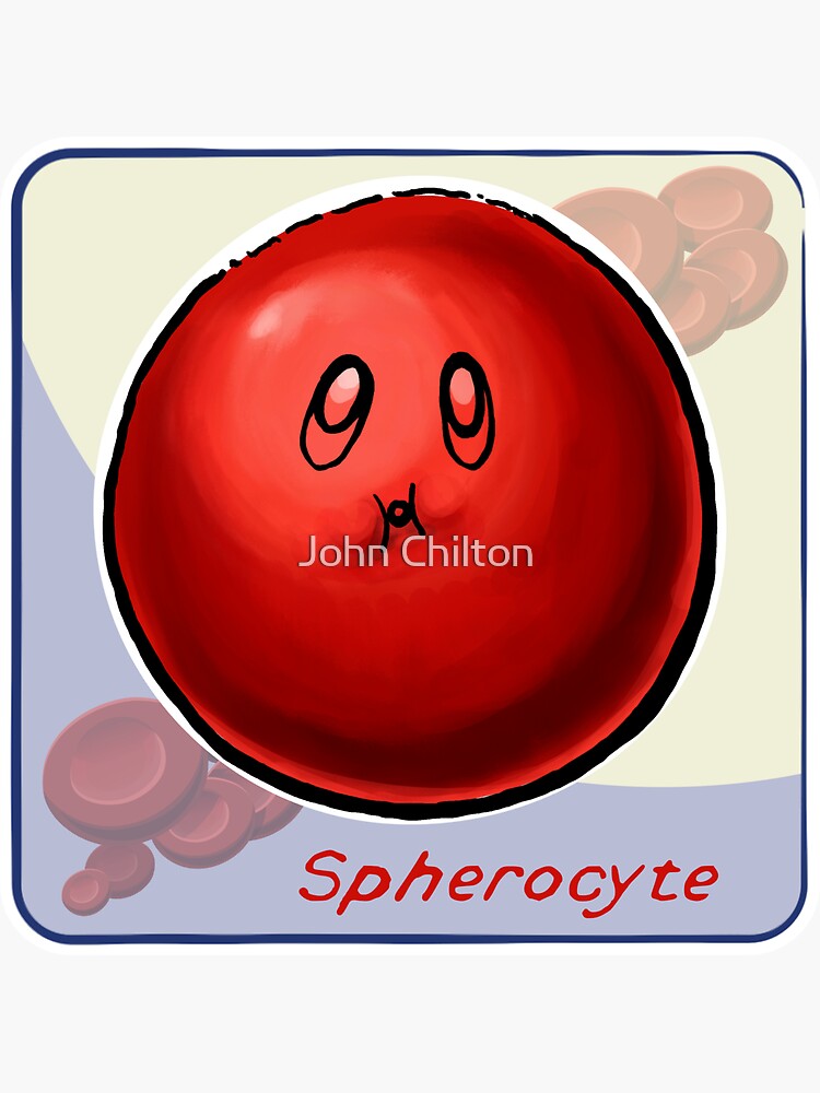 "Spherocyte" Sticker for Sale by DrawnToTheSea | Redbubble