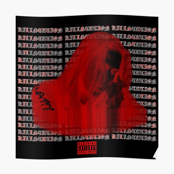 "KILLSTATION REPEAT RED/BLACK" Poster for Sale by aestheticetc | Redbubble